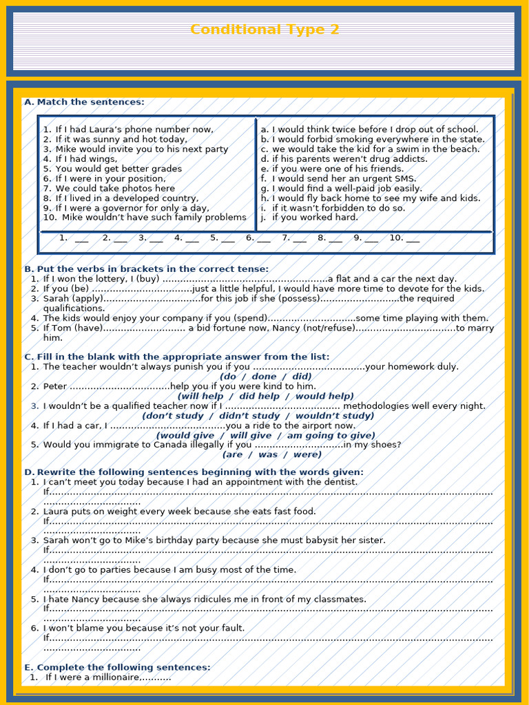 conditional-type-2_87135 (1) | PDF | Linguistic Morphology | Syntax