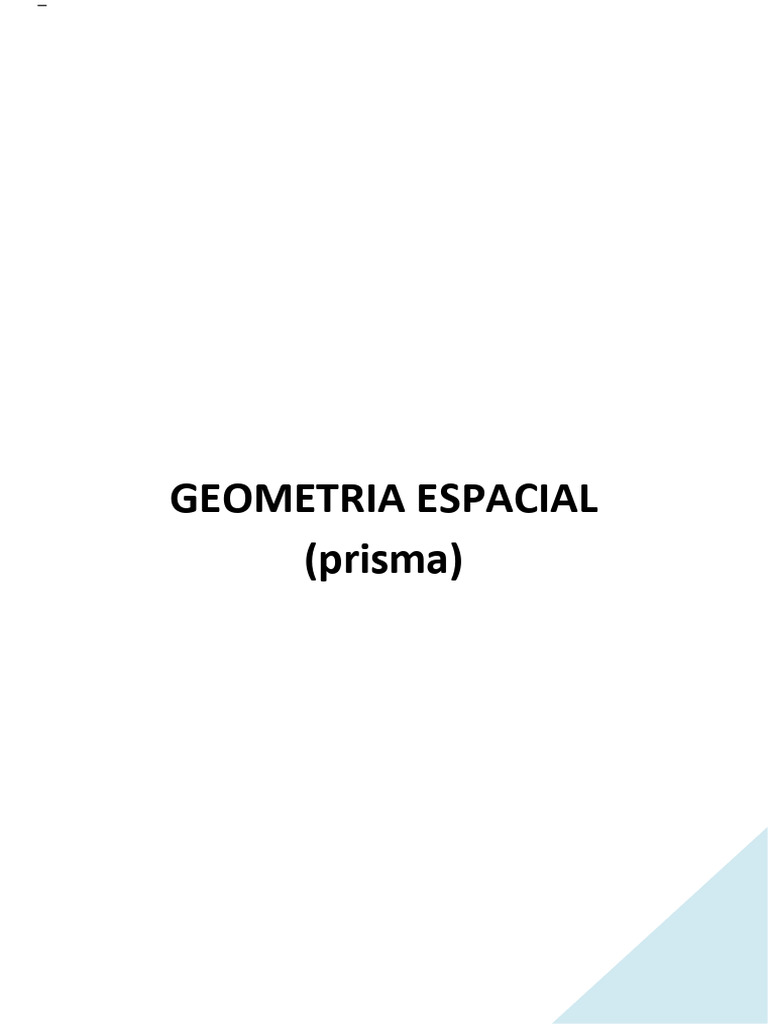 Geometria Espacial Prisma 2024 | PDF | Polítopo | Geometria Euclidiana