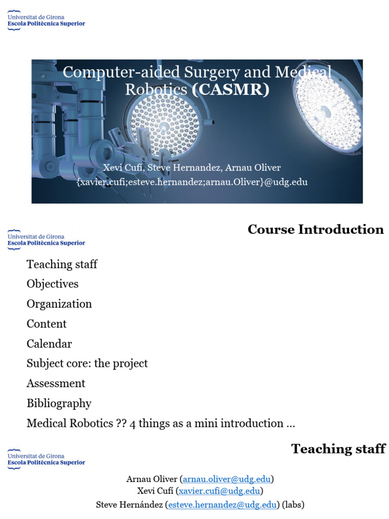 Presentació Computer Aided Surgery and Medical Robotics-25 | PDF ...