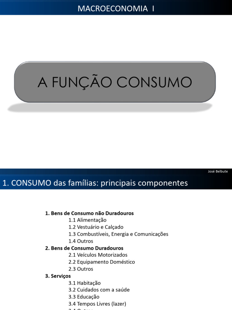 Função Consumo das Famílias em Macroeconomia | PDF | Renda | Economia