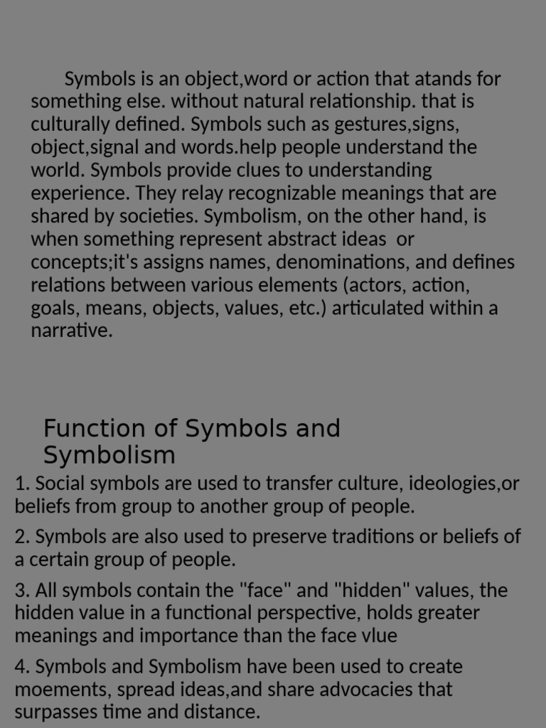 Understanding Symbols and Their Functions | PDF