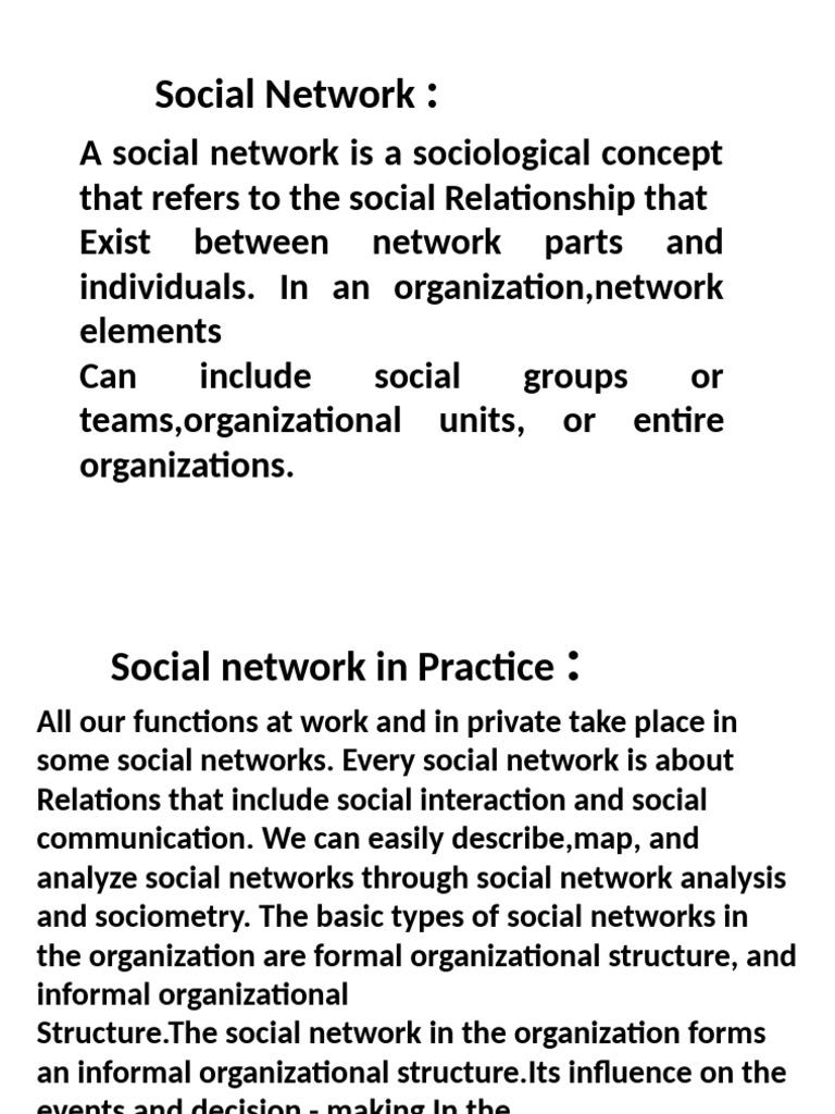 Social Network | PDF