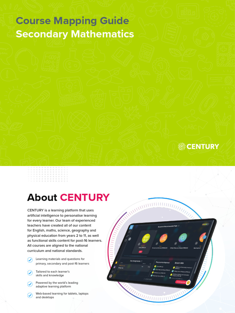 Secondary Mathematics Course Content Guide | PDF | Learning | Teachers