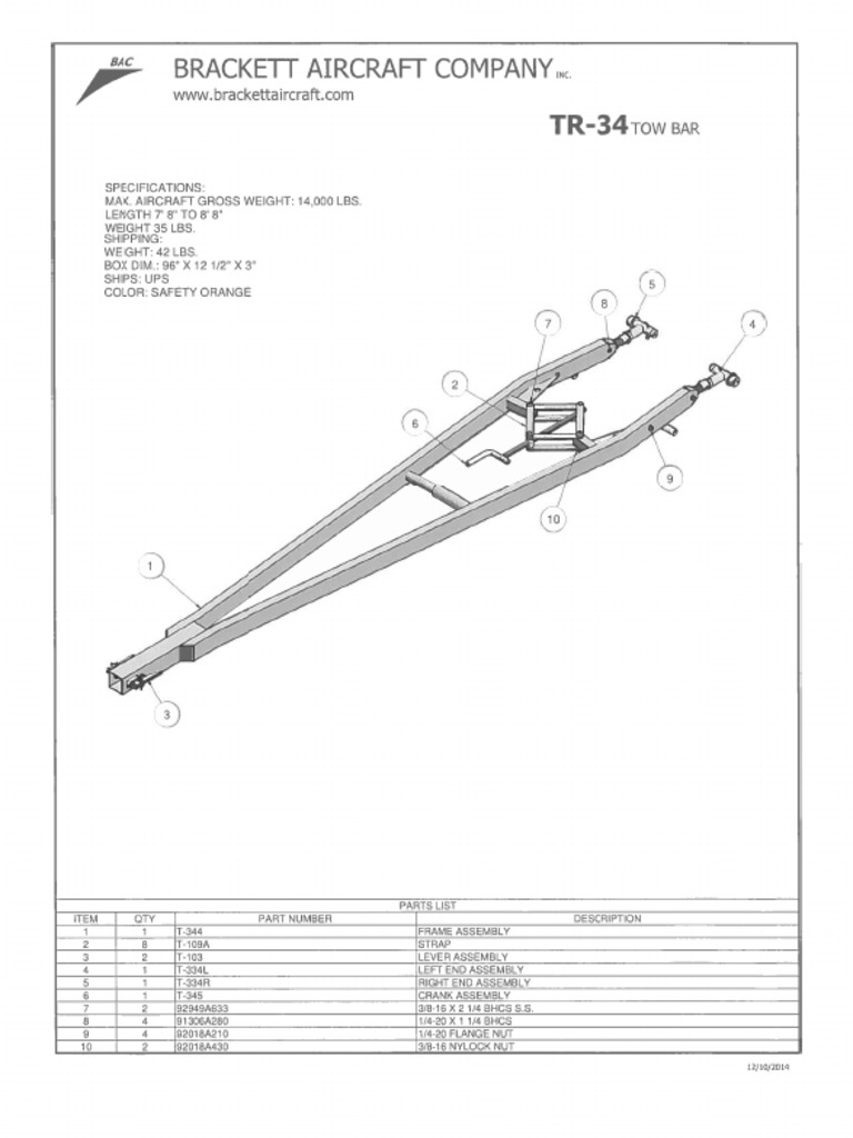 Aircraft Tow Bars & Adapters Guide | PDF | Vehicle Design | Wing ...