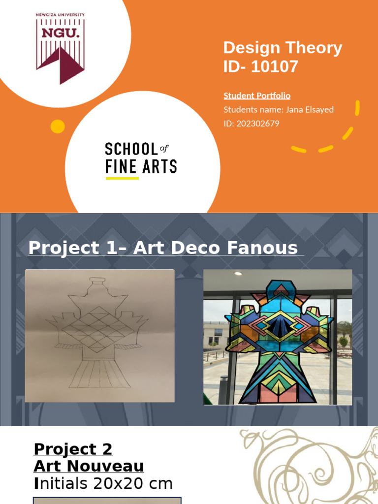 Student Portfolio: Design Projects Overview | PDF | Art Deco | Art Nouveau