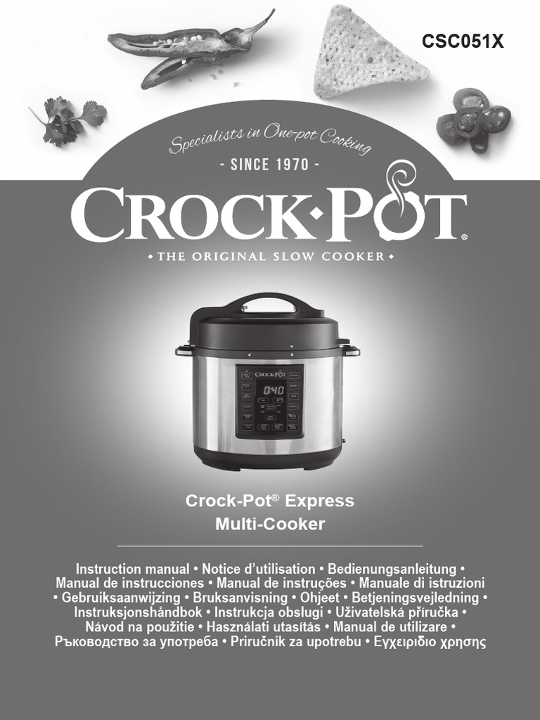 Crockpot Express Pot cr051 | PDF | Pressure Cooking | Slow Cooker