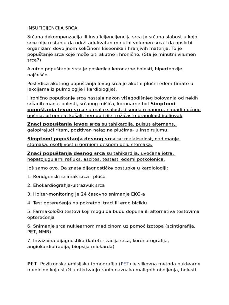 Insuficijencija srca | PDF