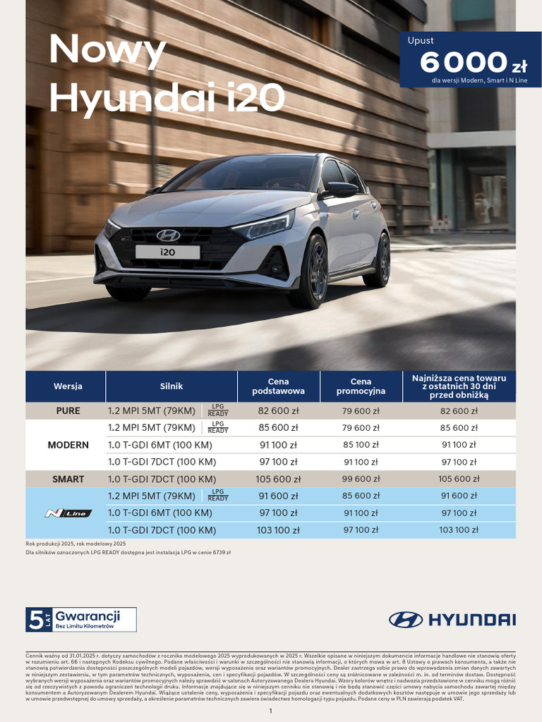 Cennik I20 PY2025 MY2025pdf | PDF