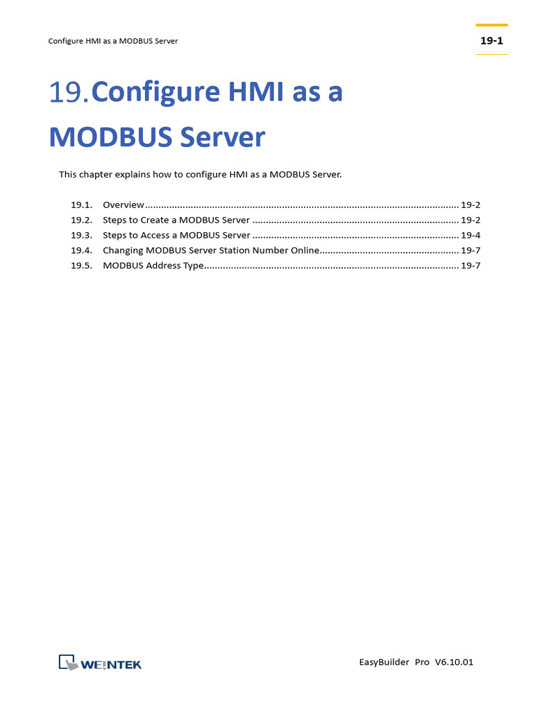 Chapter_19_Configure_HMI_as_MODBUS_Server | PDF | Port (Computer Networking) | Programmable ...