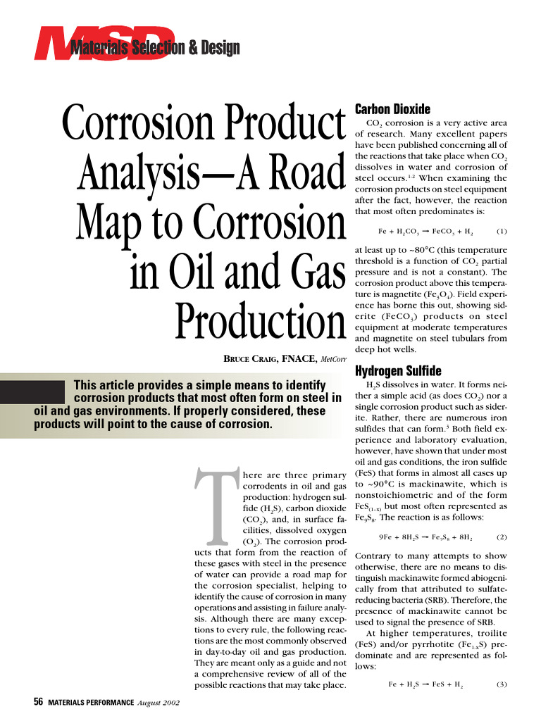 map to corrosion | PDF | Carbon Dioxide | Iron