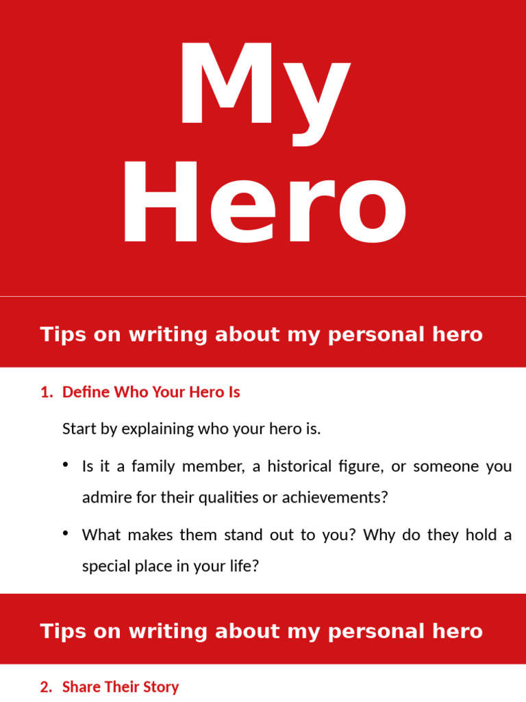 Writing Tips for Personal Heroes | PDF