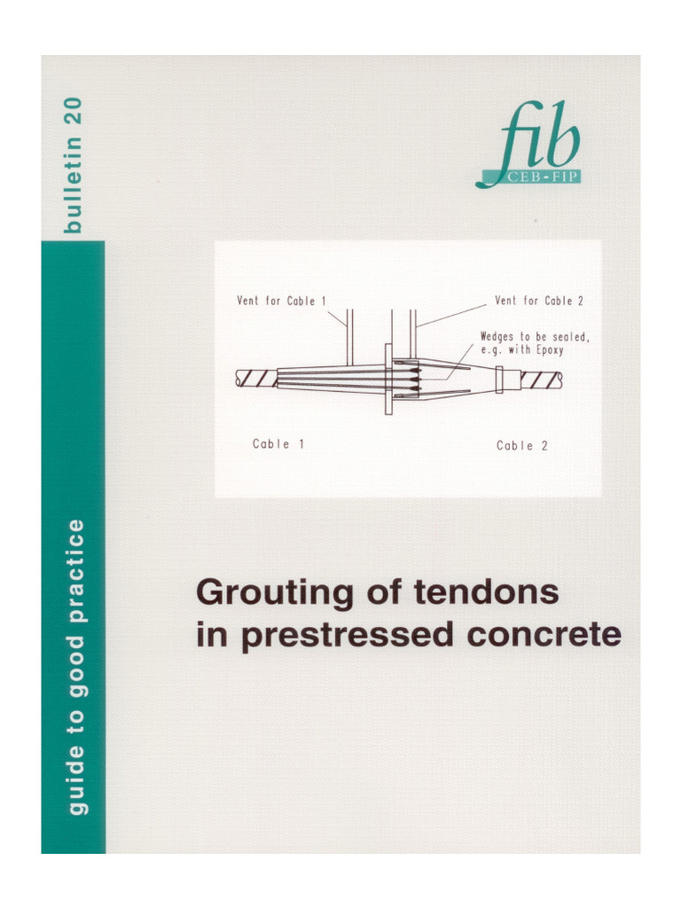 FIB 20 - Grouting of Tendons in Prestressed Concrete | PDF | All Rights ...
