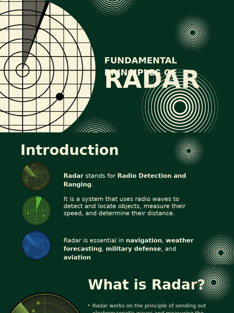 NAV 5 Fundamental Principles of Radar 20250122 231713 0000 | PDF ...
