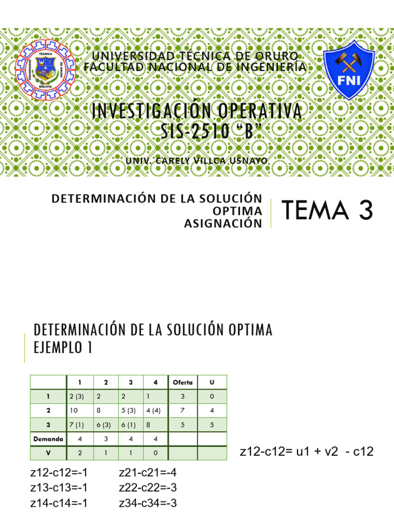 Transporte Solucion Optima | PDF