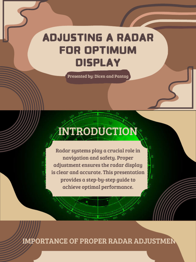 Optimal Radar Adjustment Guide | PDF | Radar