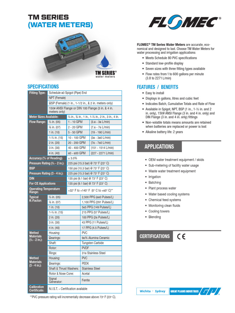 tm-with-Q9-data-sheet | PDF | Water | Gallon