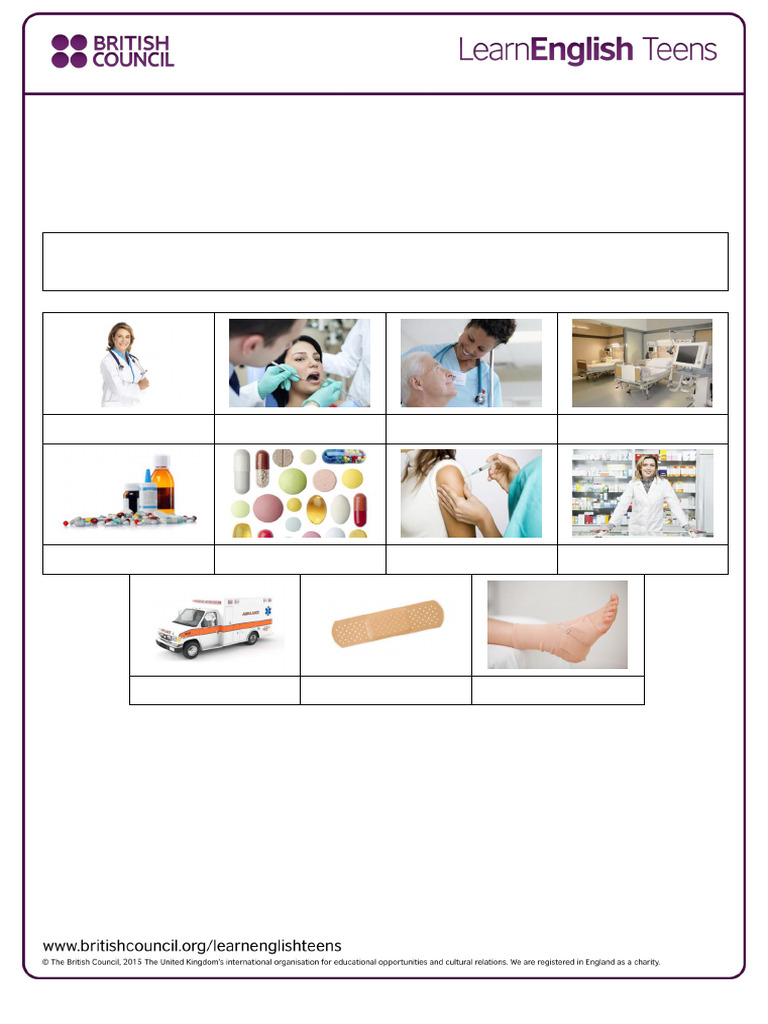 Health Vocabulary Exercises | PDF