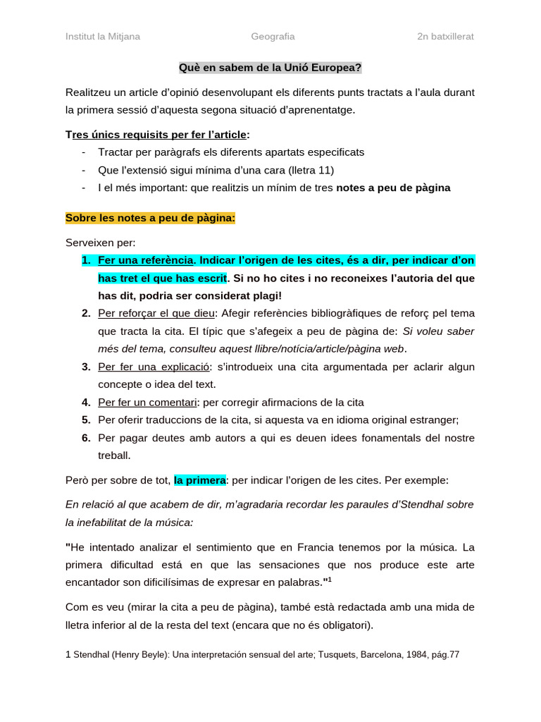 Base D'orientació Article D'opinió | PDF