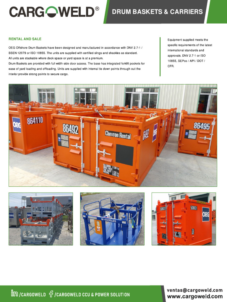 Oeg Drum Baskets Carriers | PDF