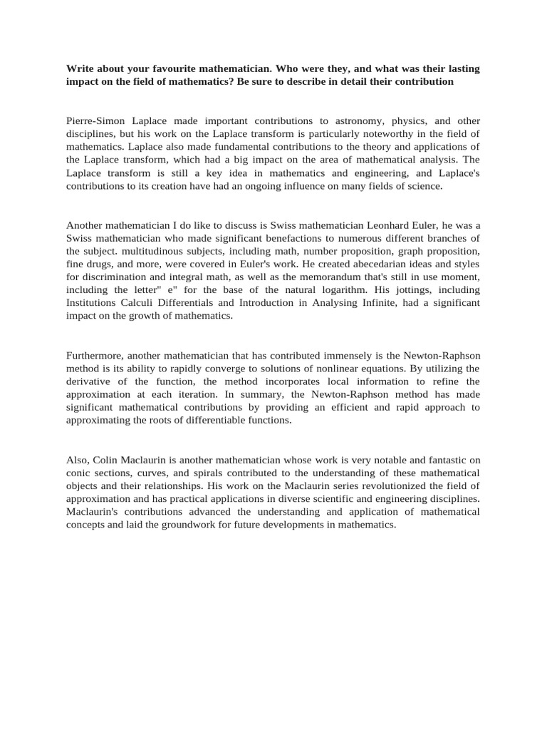 Answer To Mathematics Question Pdf