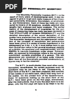 H.J.Eysenck's MPI (Maudsley Personality Inventory) | PDF