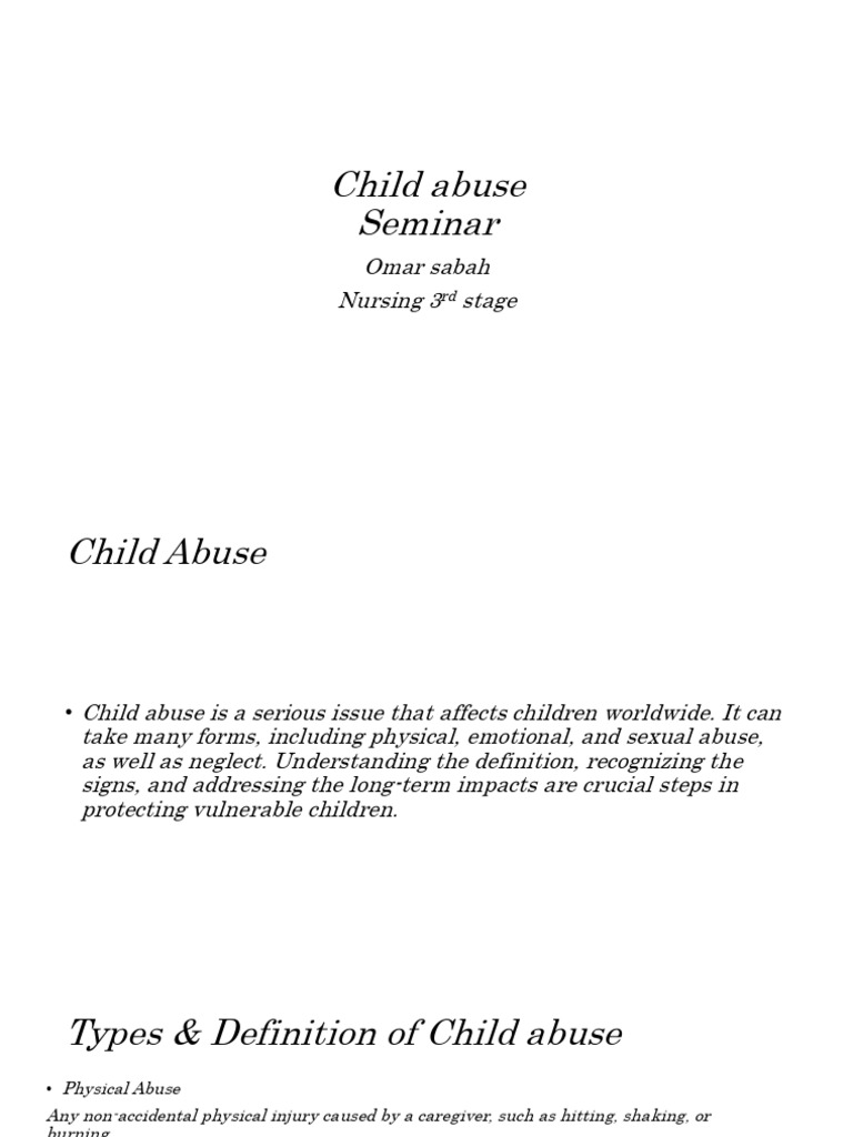 Understanding Child Abuse: Types & Impact | PDF | Child Abuse ...