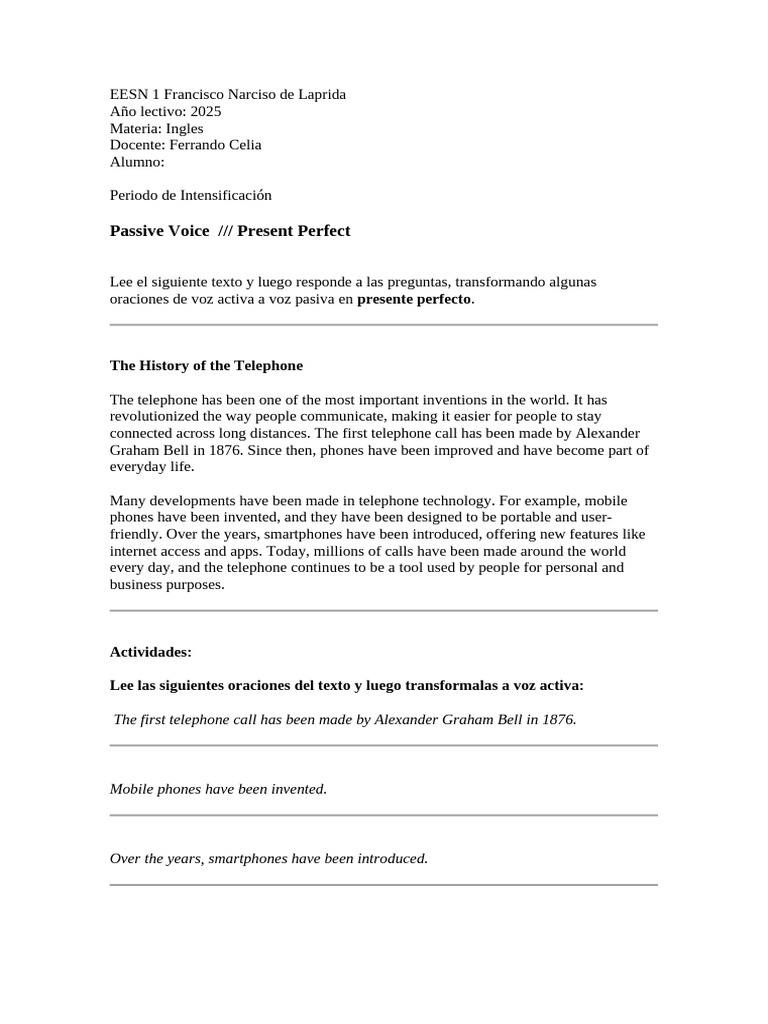 Passive Voice Present Perfect | PDF