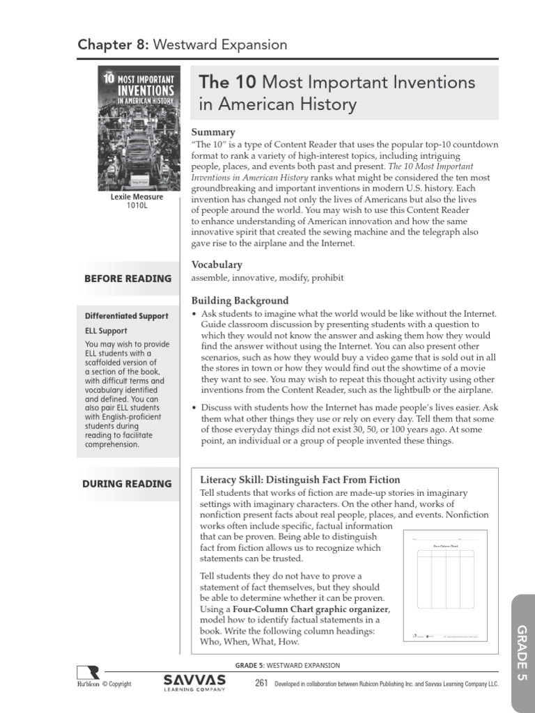 Chap 8 - 10 Most Important Inventions | PDF | Books