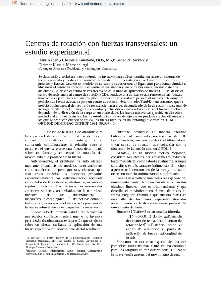 100.- Centers of rotation with transverse forces. An experimental study ...