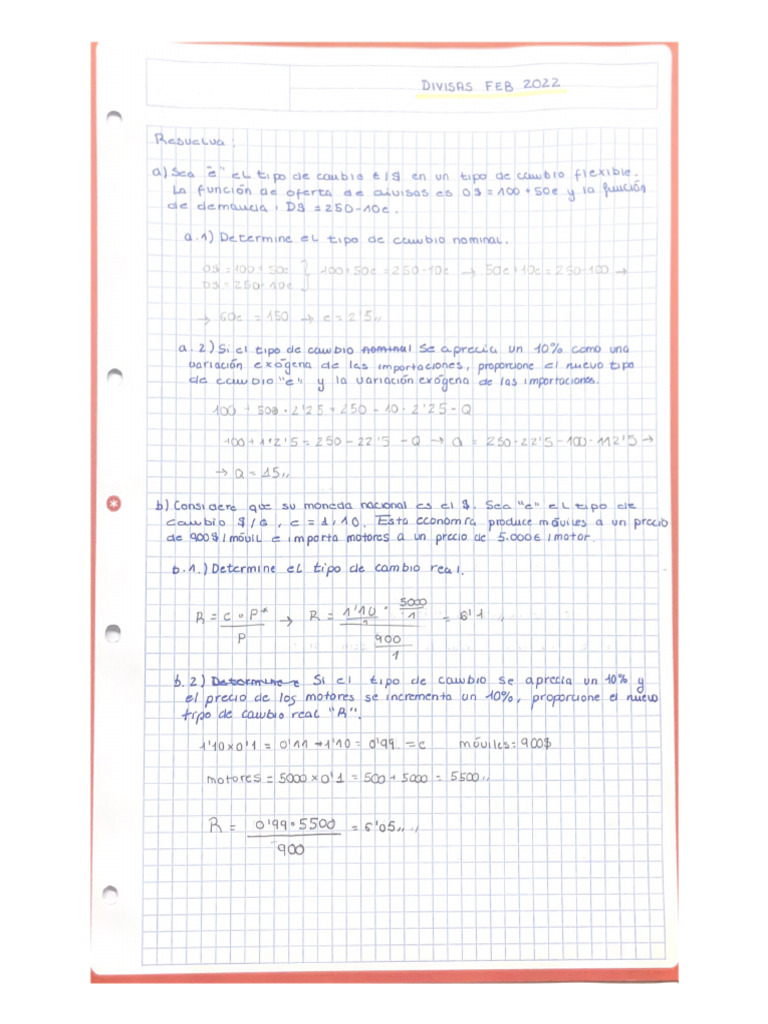 Ejercicios Examen Divisas Años Anteriores | PDF