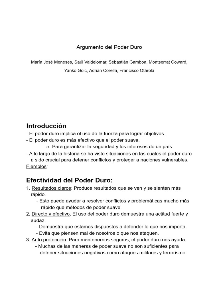 Poder Duro | PDF | Poder duro | Agresión