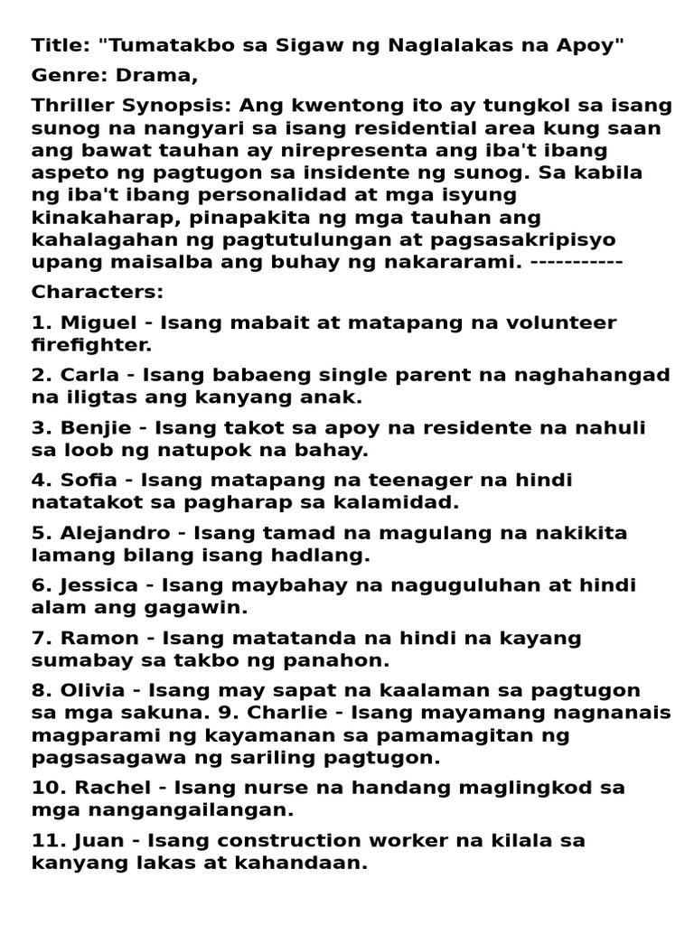 tumatakbo sa sigaw ng lakas ng apoy | PDF