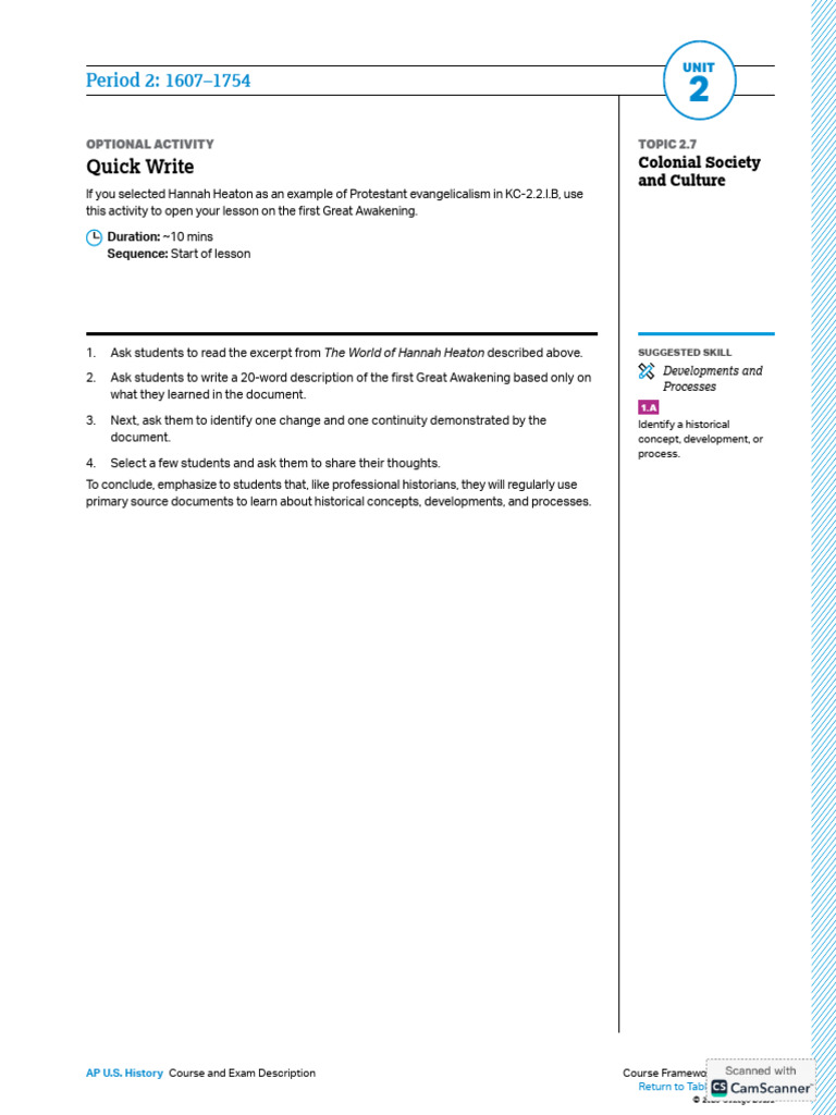 APUSH Unit 2 Progress Check Guide | PDF | British Empire | Human Migration
