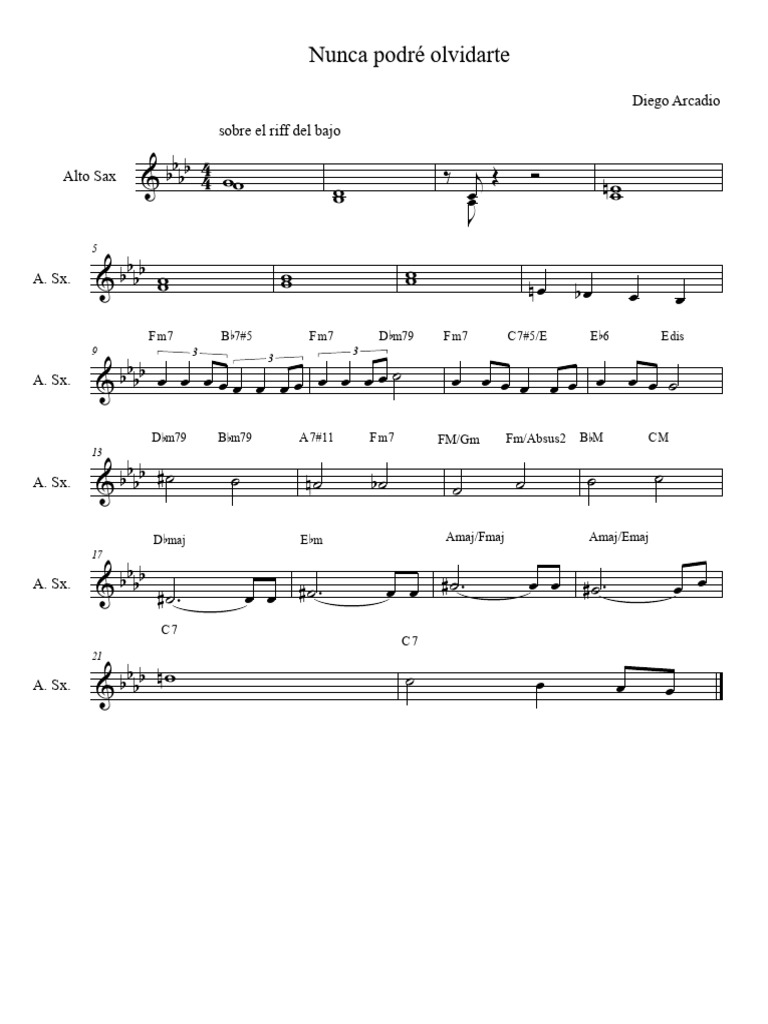 Nunca Podre Olvidarte Intro Alto Buenos Acorde | PDF
