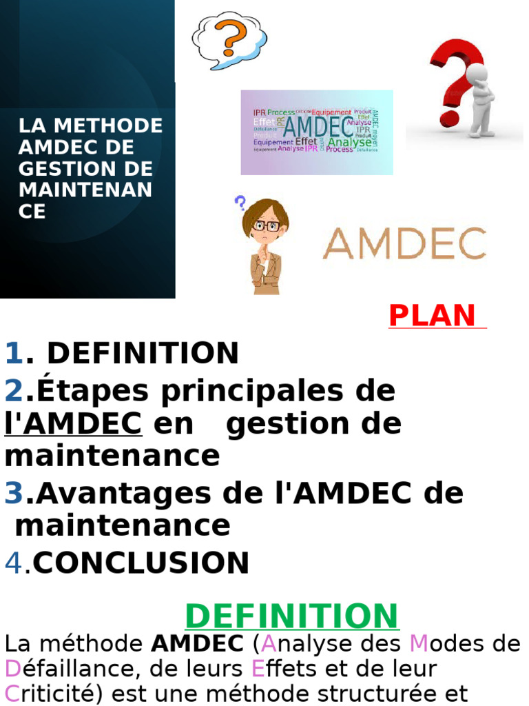 AMDEC en Gestion de Maintenance | PDF