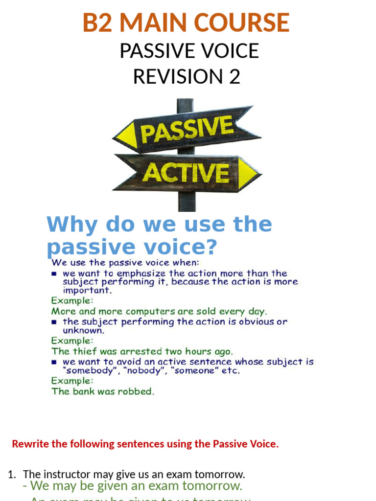 Passive Revision 2 | PDF