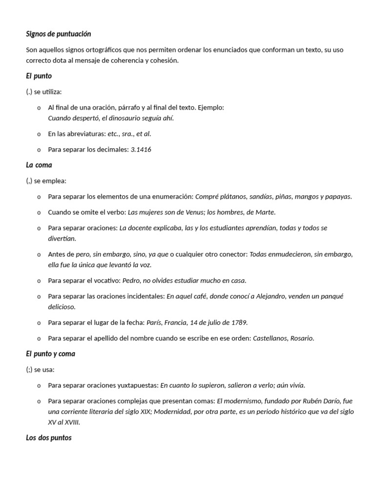 Guía Completa de Signos de Puntuación | PDF | Comillas | Coma