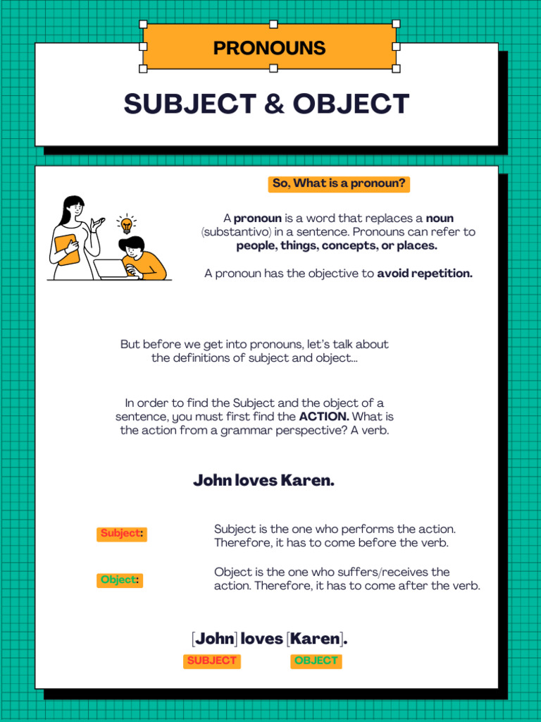 Pronouns: Subject & Object Basics | PDF