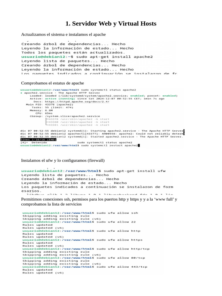 Configuración de Apache y Seguridad | PDF | Servidor HTTP Apache | Archivo de computadora
