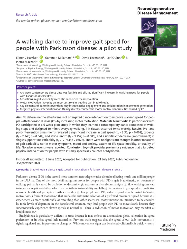 nmt-2020-0028 | PDF | Parkinson's Disease | Neuroscience