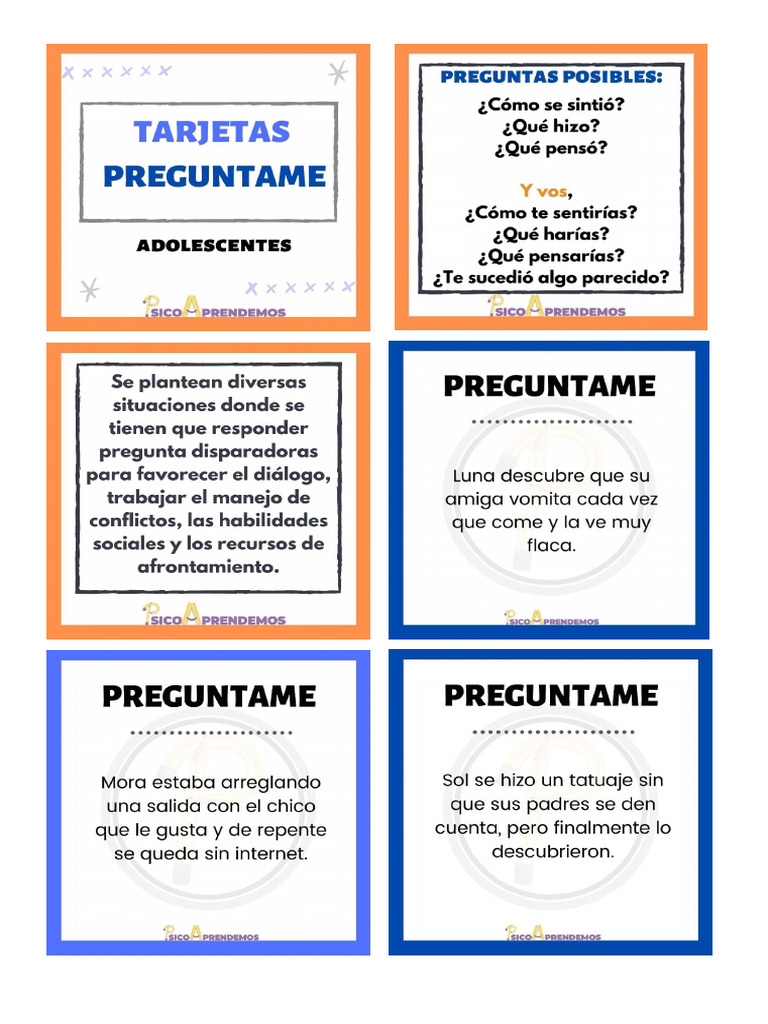 Actividad - Preguntame Adolescentes | PDF