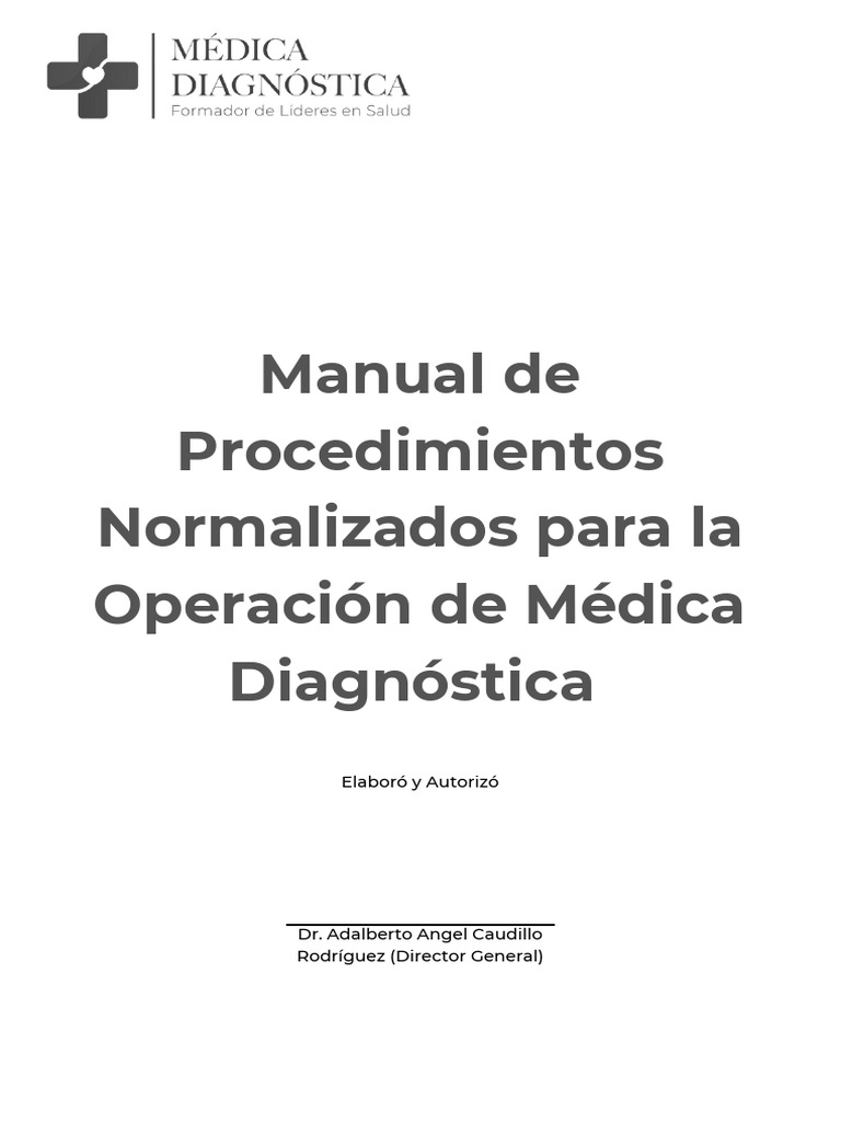 Manual de Procedimientos Clínicos Eficientes | PDF | Cuidado de la ...