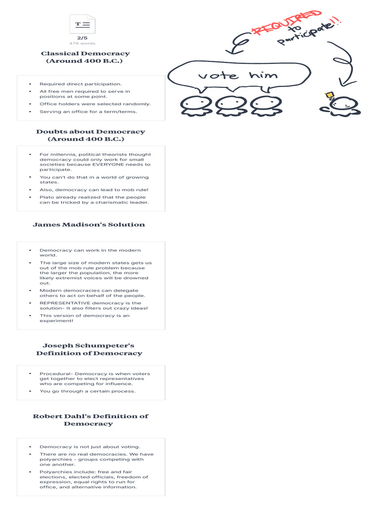 Evolution of Democracy: Key Theories | PDF