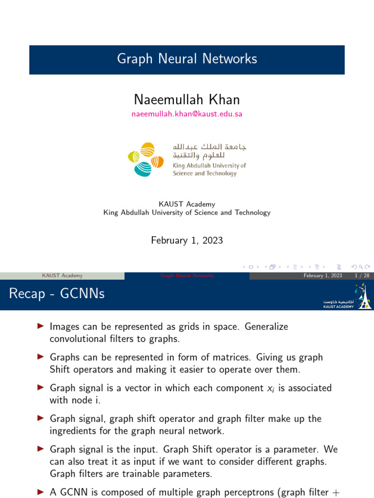 Graph Neural Networks Part 2 | PDF | Matrix (Mathematics) | Artificial ...