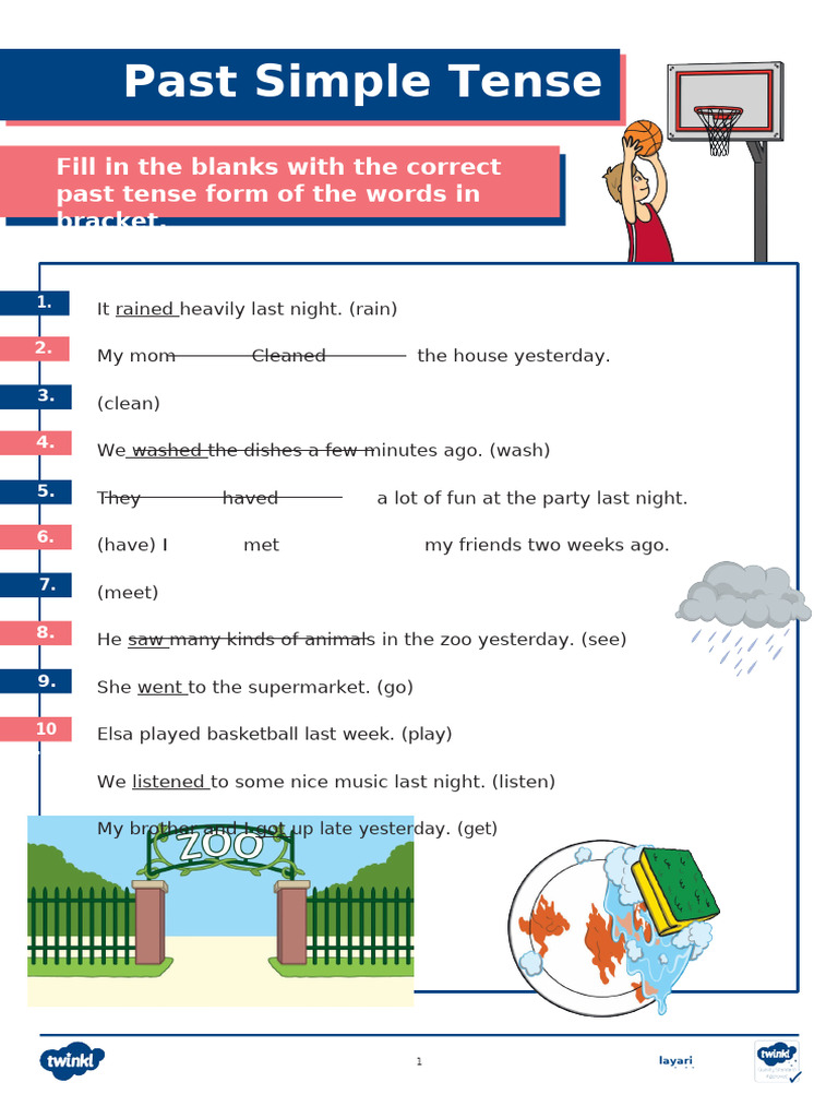 Past Simple Tense Exercises and Answers | PDF
