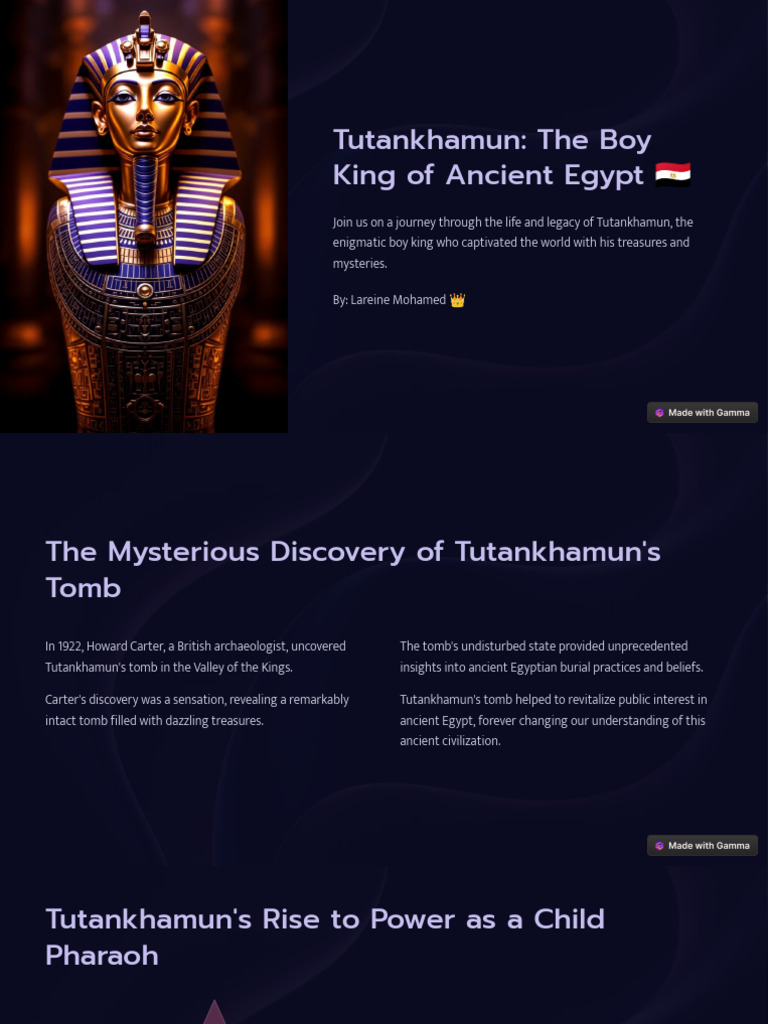 Tutankhamun-The-Boy-King-of-Ancient-Egypt | PDF | Tutankhamun | Ancient ...