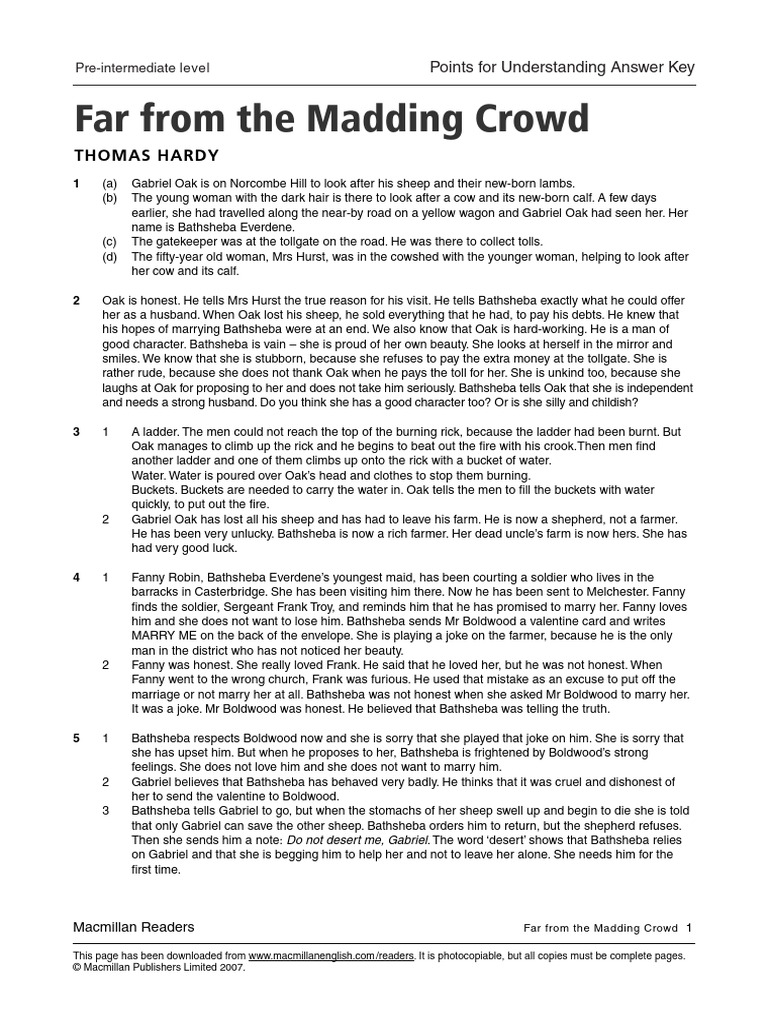 "Far from the Madding Crowd Guide" | PDF | Far From The Madding Crowd