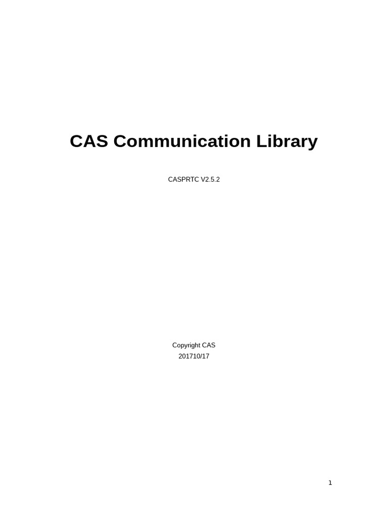 CAS Communication Library Eng 191017 | PDF | Network Socket | Computing