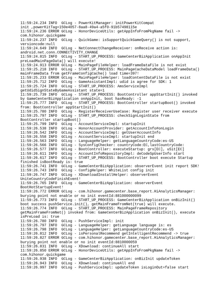 GameCenter Startup Log Analysis | PDF | Computer Science | Computer Networking