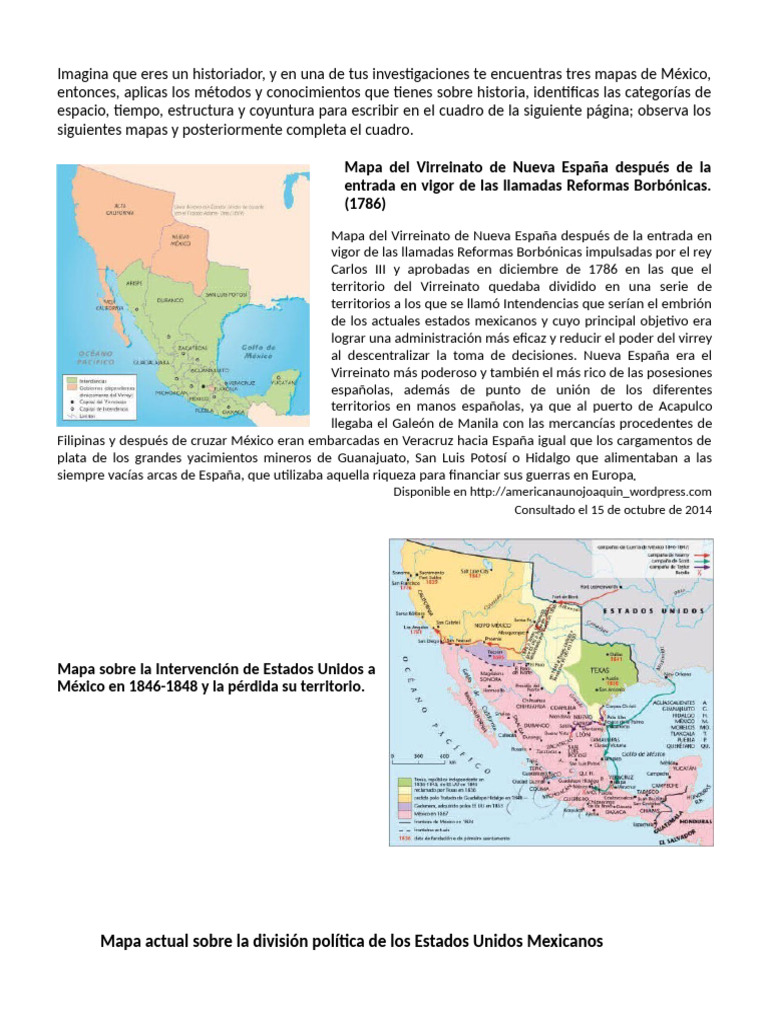 Actividades Historia Nuevas | PDF | Nueva españa | México